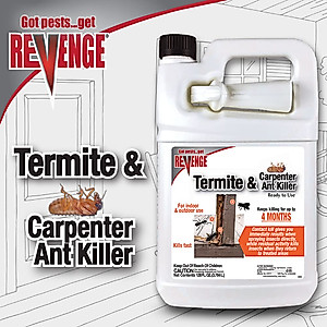 REVENGE Termite & Carpenter Ant Killer, 128 oz Ready-to-Use Spray, Long Lasting Formula for Indoors and Outdoors Kills on Contact