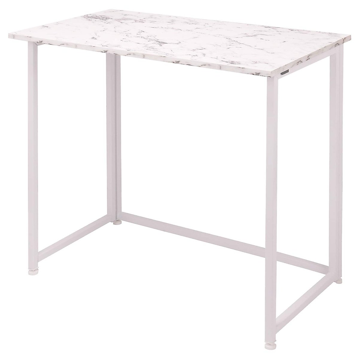 Leopard Outdoor Products Folding Computer Desk for Small Spaces, Space-Saving Home Office Desk, Foldable Computer Table, Laptop Table, Writing Desk, Compact Study Reading Table (Marble White)
