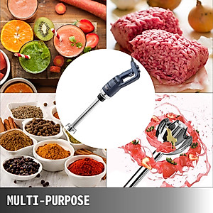 VBENLEM Commercial Immersion Blender 500W Power, Hand Held Mixer with 15.7-Inch 304 Stainless Steel Removable Shaft, Electric Stick Blender Variable Speed 4000-16000RPM