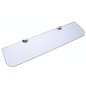 BSM Marketing 600mm (24 inches) by 150mm (6 inches) Glass Shelf for Bathroom, Kitchen Bedroom