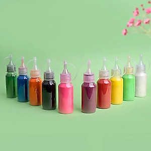 SATVIK 10 Shades of Rangoli Colors More Quantity Easy to Store Glitter Rangoli Colours Kit (No GULAL) Festival/Festive Multi Colors Powder Art Crafts Painting, Diwali Housewarming Return Gifts Items