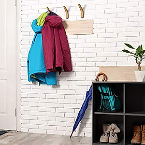 6 Pieces Wooden Coat Rack Hooks Wall Mounted Hat Rack Organizers Rustic Towel Hangers for Hanging Coats Hats Bags Towels