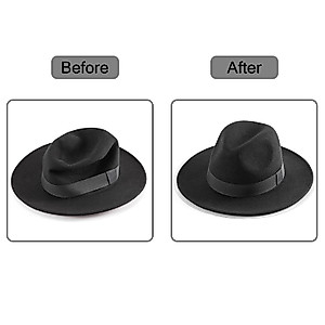LADYBRO 20Pcs Wide Brim Fedora Hat Holder - Protect Hat Shape Form Keep Hat Safe for Storage and Travel Plastic Cap Mold Protectors
