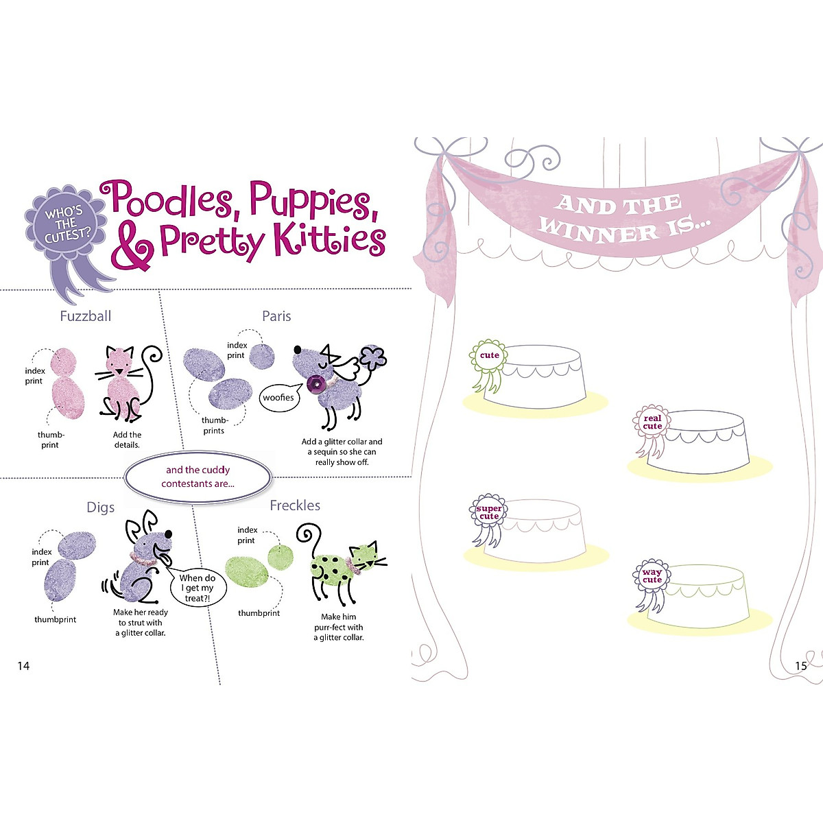 Klutz Fingerprint Fabulous: Create Sweet and Sparkly Thumbprint Art Craft Kit