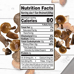 Roland Foods Premium Canned Wild Forest Mushrooms, 14.1 Ounce Can, Pack of 4