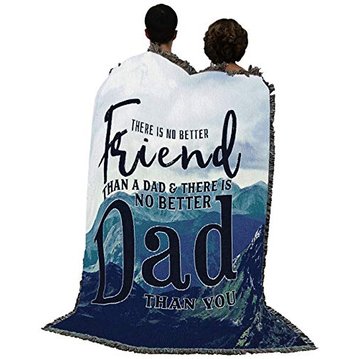 Pure Country Weavers There is No Better Friend Than a Dad Blanket - Gift Tapestry Throw Woven from Cotton - Made in The USA (72x54)