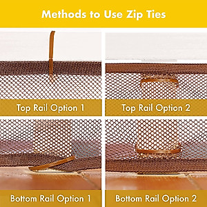 Banister Guard for Baby 10x3ft, Rail Mesh Netting for Stair, Balcony, Child Safety Net Safe Railing Barrier for Kids, Pets, Toys (10x3ft, Brown)