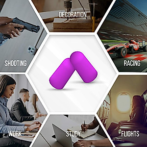 Soft Foam Ear Plugs 70 Pairs - Noise Cancelling Earplugs 32 dB NRR-for Noise Reduction Aluminum Carry Case Hearing Protection - for Sleeping Travel Study Work Concerts Shooting