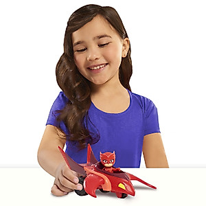 PJ Masks Owlette and Owl Glider, 2-Piece Articulated Action Figure and Vehicle Set, Red, Kids Toys for Ages 3 Up by Just Play