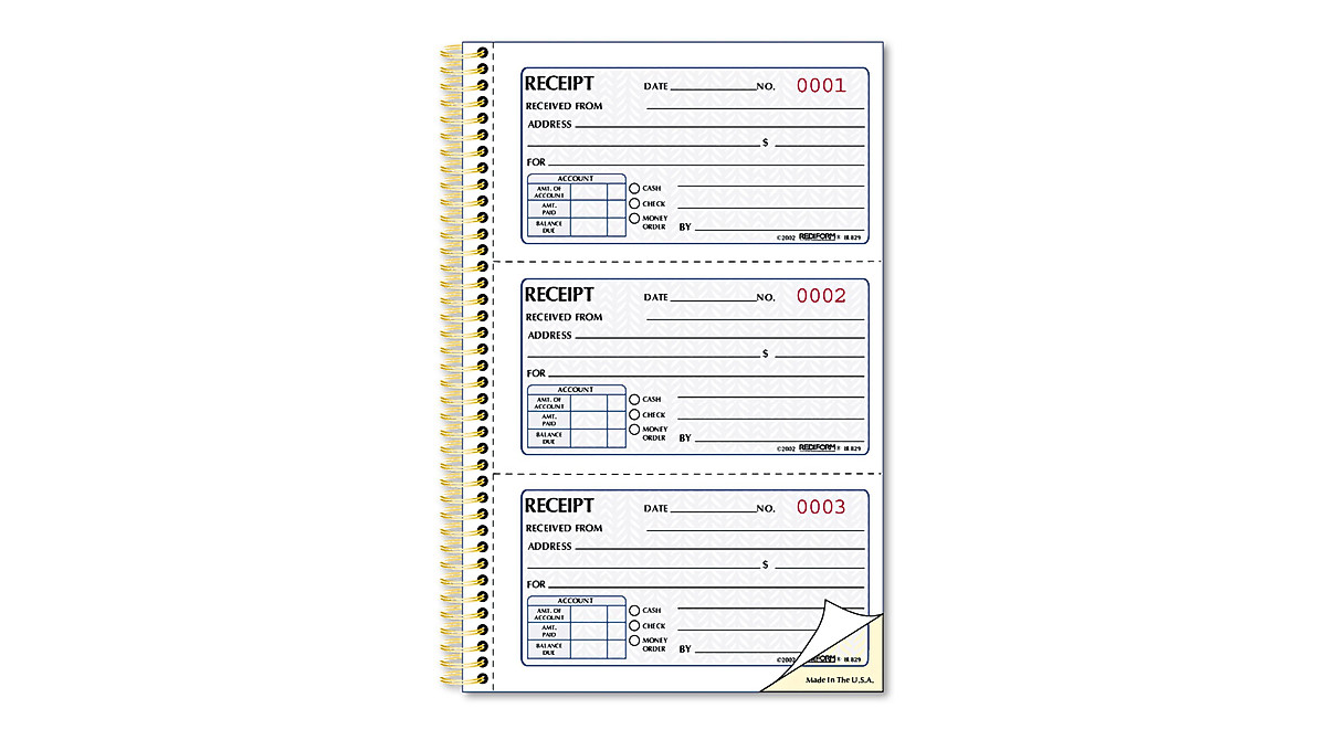 Rediform Gold Standard Money Receipt Book - 225 Duplicates