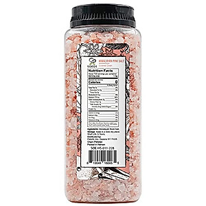 Soeos Himalayan Salt, Coarse Grain, 39Oz (2.4 Pound), Non-GMO Himalayan Pink Salt, Kosher Salt, Sea Salt for Grinder Refill