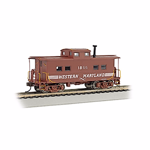 Bachmann Trains Northeast Steel Caboose - Western Maryland #1863 (Speed Lettering) - HO Scale, Protypical Brown