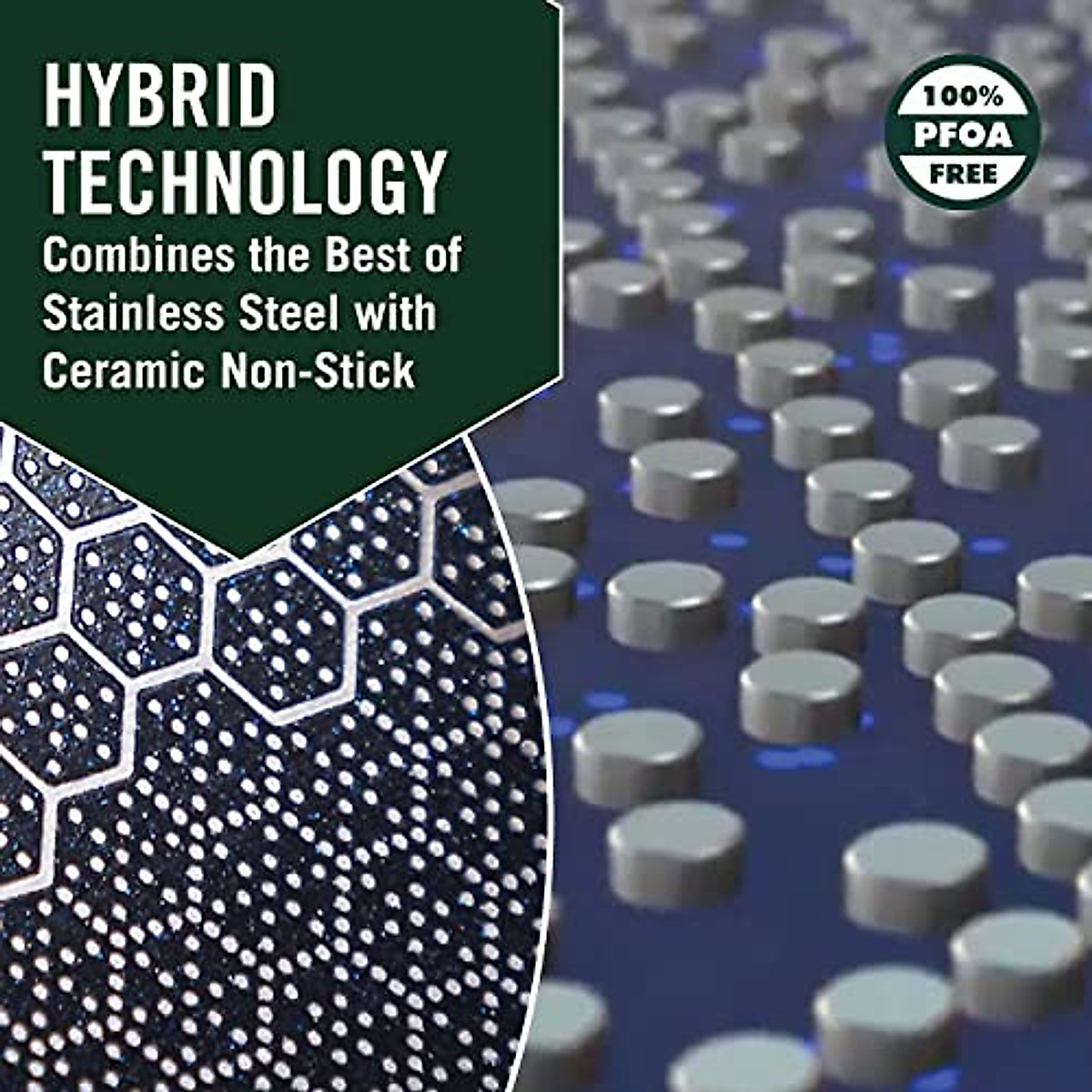 HexClad Hybrid Nonstick 2-Quart Saucepan with Tempered Glass Lid, Stay-Cool Handle, Dishwasher Safe, Induction Ready, Compatible with All Cooktops