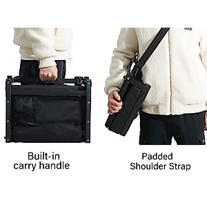 SPORT BEATS Stadium Seat for Bleachers with Back Support and Cushion includes Shoulder Strap and Cup Holder