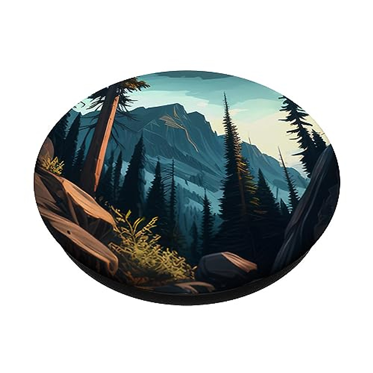 Mountain Wilderness Outdoor Pine Tree Hiking Earthy Forest PopSockets Standard PopGrip