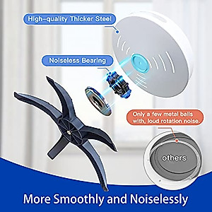 DIHUMK Lazy Susan Organizer Turntable for Kitchen Cabinet Pantry Bathroom or Countertop with Large Spice Rack Steel (12 Inch, White)