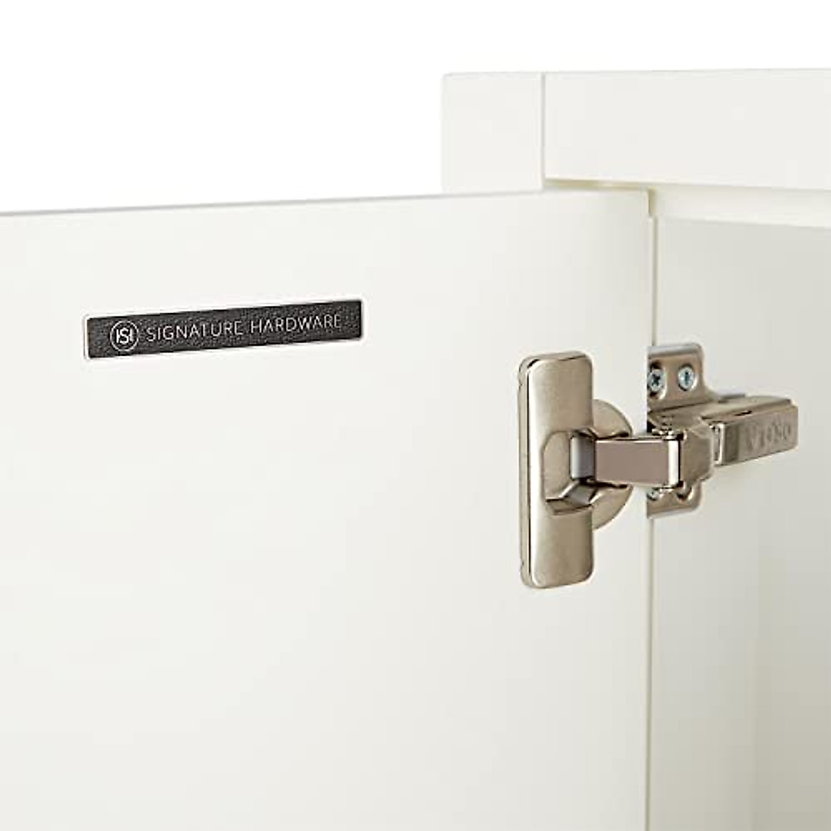 Signature Hardware 952444-RUMB-8 Olsen 72" Free Standing Double Vanity Set with Cabinet, Granite, Marble or Quartz Vanity Top, and Rectangular Undermount Sinks - 8" Faucet Holes