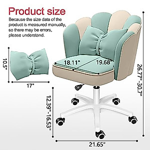 Office Chair Cute Petal Desk Chair, Modern Fabric Home Butterfly Chairs Height Adjustable Makeup Computer