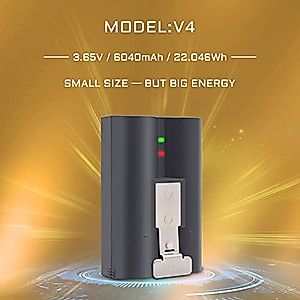 2 Packs Battery Replacement For Video Ring-Doorbell Camera 1/2/3/4, Spotlight Camera, Rechargeable Upgraded Cam Batteries (2nd & 3rd Gen) Camera Indoor and Outdoor PN V4 1ICR19/66-2 6040mAh/22.046Wh