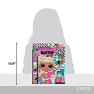 Horizon Group USA L.O.L. Surprise! O.M.G. Make-Up Artist Magazine, Double Feature Series, Includes Spiral-Bound Make-Up Sketchbook, Crayons, Stickers, Surprise Scratch Reveal Stickers & More