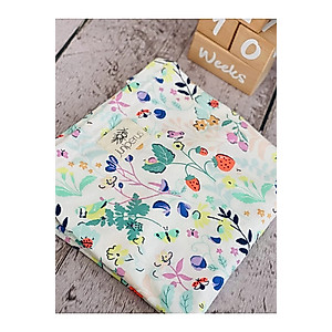 Car Seat Canopy Infant Carseat Canopy, Nursing Breastfeeding Cover, Stretchy Carrier Covers for Stroller/High ChairMulti Use Baby Breastfeeding Covers, Boys and Girls Shower Gifts (Flower)