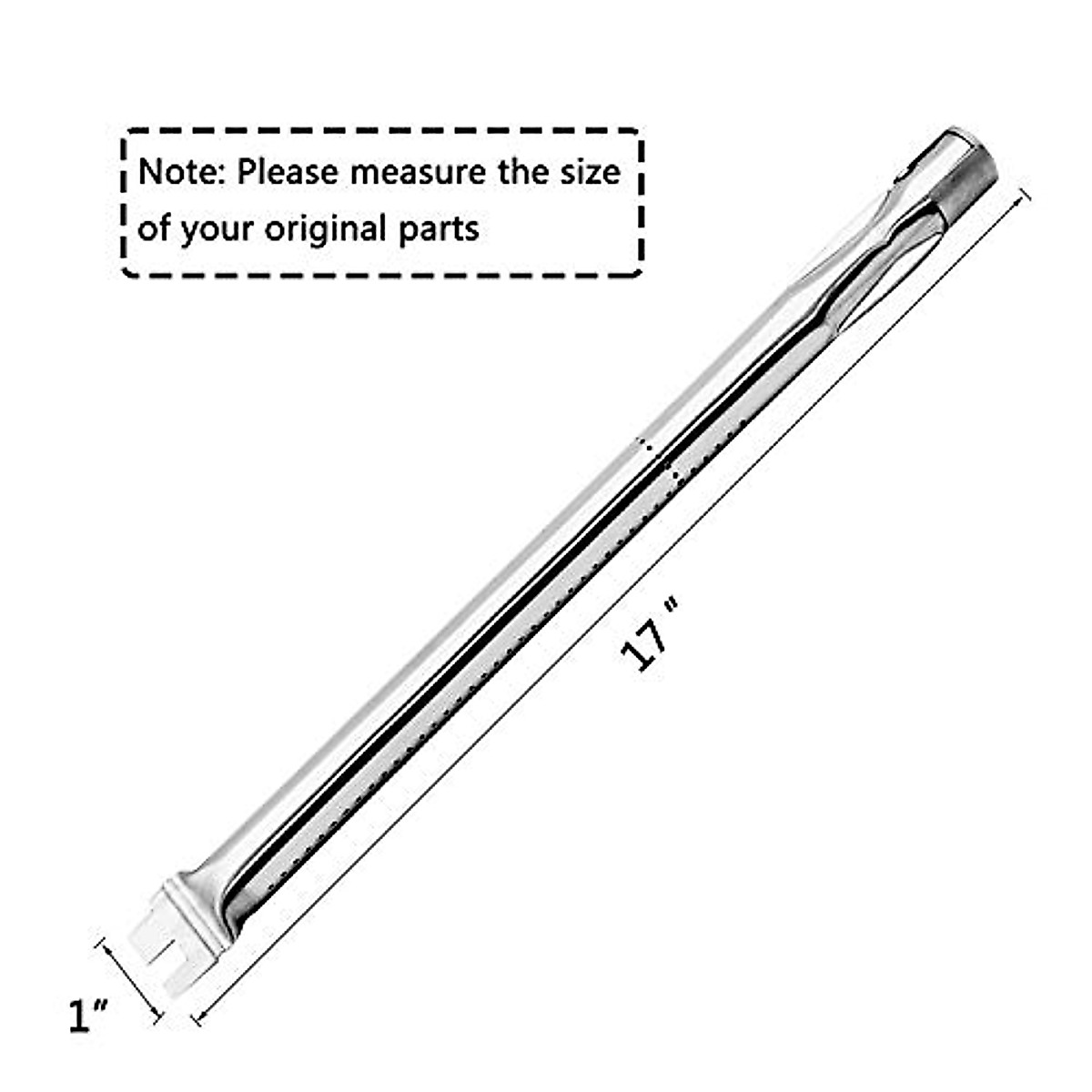 Hisencn Replacement Parts for Ducane 30400040, Stainless Steel Burner Tube, Heat Plate Replacement for Ducane 3 Burner 3100, 3200, 3400, DUCHD1, 30500048, 30500602, DUCHP1 Gas Grill