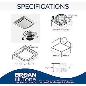 Broan-NuTone QK60S Bathroom Ventilation Grille Upgrade QuickKit, 2.5 Sones, 60 CFM Fan Motor, White