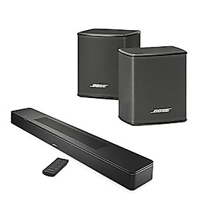 Bose Smart Soundbar 600, Black with Wireless Surround Speakers (Pair)
