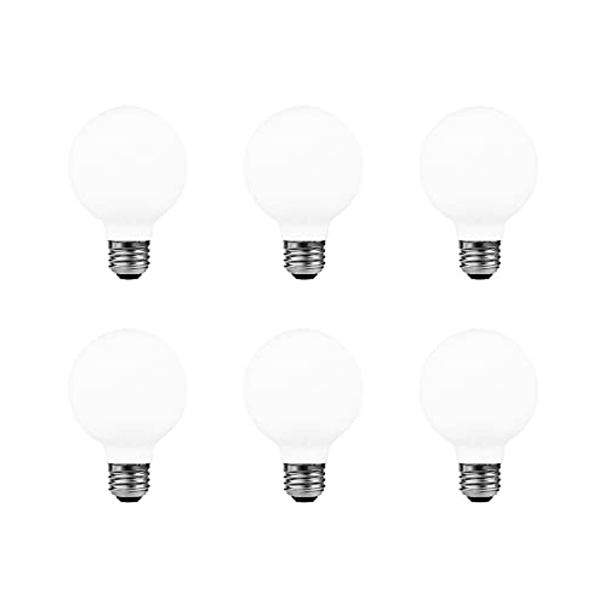 LEDVANCE Sylvania Reduced Eye Strain G25 Globe LED Light Bulb, 40W = 4.5W, 13 Year, Dimmable, Frosted, 5000K, Daylight - 6 Pack (41242)