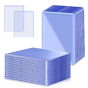 ANWEEGO 50 Pcs Top Loaders Card Sleeves for Trading Card,Trading Card Penny Sleeves, Clear Thick Plastic Top Loaders Card Sleeves for Baseball Card, Sports Cards, Trading Card