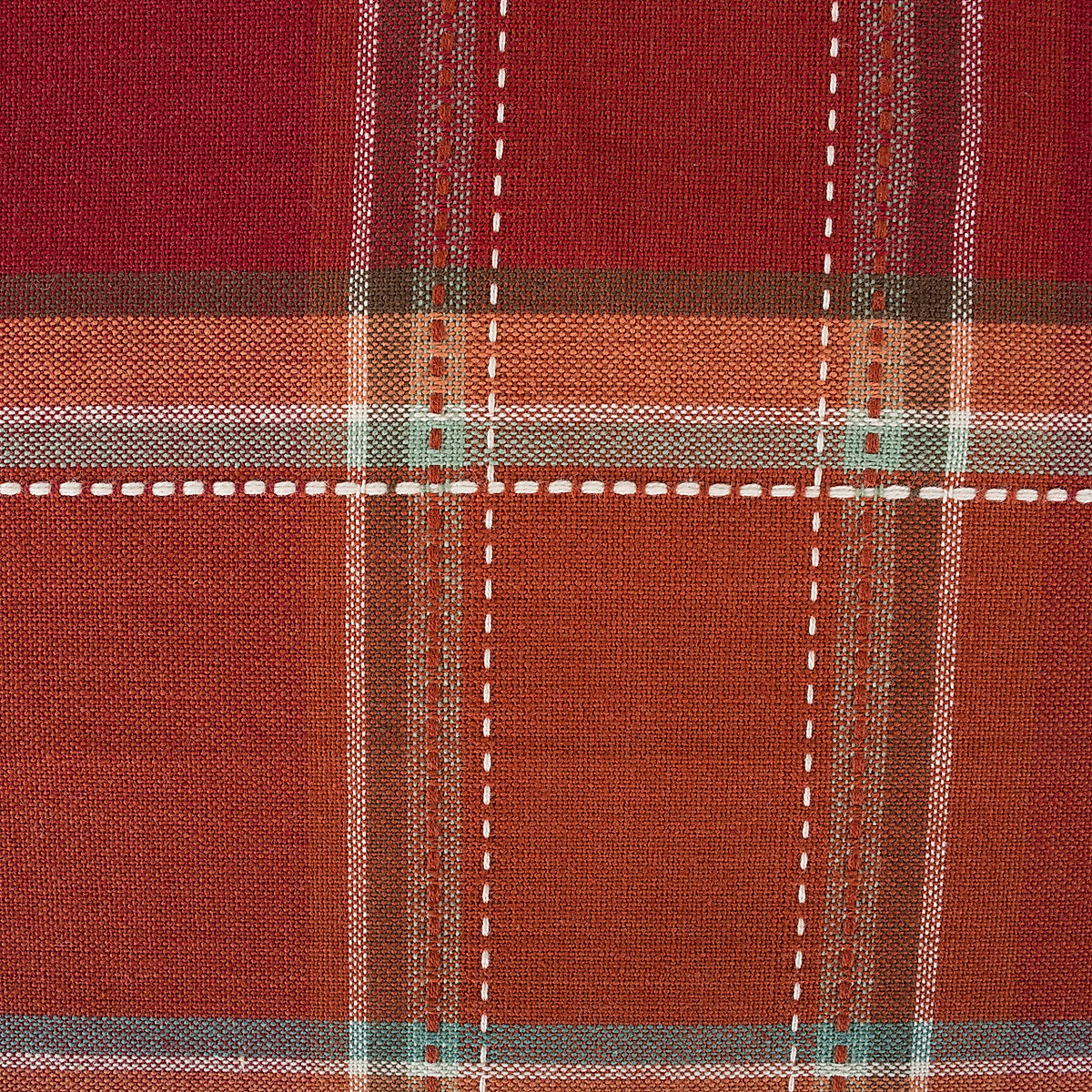 DII Autumn Pumpkin Spice Kitchen Collection Fall/Thanksgiving Cotton Table Décor, Table Runner, 14x72, Orange Plaid