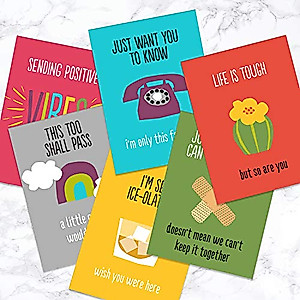 Motivational Quarantine Greeting Cards/Set Of 12 Day Brightening Cards / 5" x 7" Bright Encouraging Cards For COVID-19
