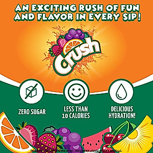 Crush- Powder Drink Mix - Sugar Free & Delicious (Summer Variety, 30 Sticks)