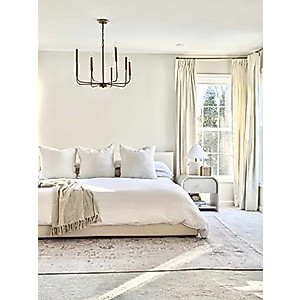 Hauteloom Bethany Traditional Medallion Living Room Bedroom Neutral Area Rug - Machine Washable - Vintage Distressed Faded - Boho Bohemian - Beige, Cream, Cream, Blush - 7'10" x 10'2"