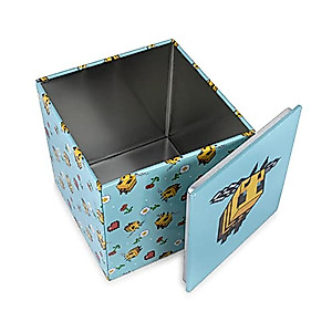 MINECRAFT Bee Pattern 4-Inch Tin Storage Box Cube Organizer with Lid | Basket Container, Cubby Cube Closet Organizer, Home Decor Playroom Accessories | Video Game Toys, Gifts and Collectibles