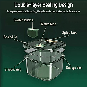 Rice Bucket,Airtight Rice Storage containers,Highly Transparent Rice Storage Container,Large Capacity Grain Storage Container,Stackable Rice Container,Good for Rice,Beans,Oatmeal