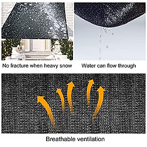 TUPARKA 90% Shade Cloth Mesh Tarp 6.5ftX10ft Sunblock Shade Cloth Net Black Mesh Shade Cloth for Patio Garden Kennel Greenhouse Plant