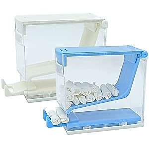 2 Pack Dental Cotton Roll Dispenser Holder Organizer Hygienic Cotton Roll Divider, Press-on Dental Cotton Rolls Holder and Dispenser with Nonslip Base