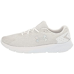 Under Armour Women's Charged Rogue 3 Knit, (102) White/Gray Mist/Iridescent, 8.5, US