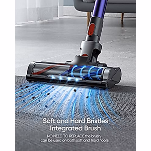 BuTure Cordless Vacuum Cleaner, 400W 33Kpa Powerful Stick Vacuum with 55min Runtime Detachable Battery, Touch Display and 1.2L Large Dust Cup, Vacuum Cleaners for Hardwood Floor Carpet Car Pet