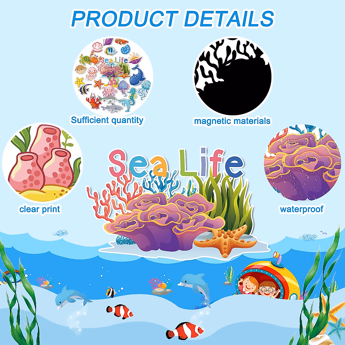 25 Pcs Cruise Door Decorations Magnetic Ocean Sea Animal Car Magnets Fish Fridge Magnet Stickers Cruise Door Magnet Hawaii Tropical Magnetic Decals for Refrigerator Kitchen