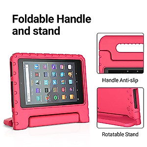 Merocab Kids Case for Fire HD 7 9th 7th 5th Generation 2019 2017 2015 Release, Fire HD 7 2019 2017 2015 Lightweight Shockproof Handle Stand Kids Case Cover for HD 7 9th 7th 5th
