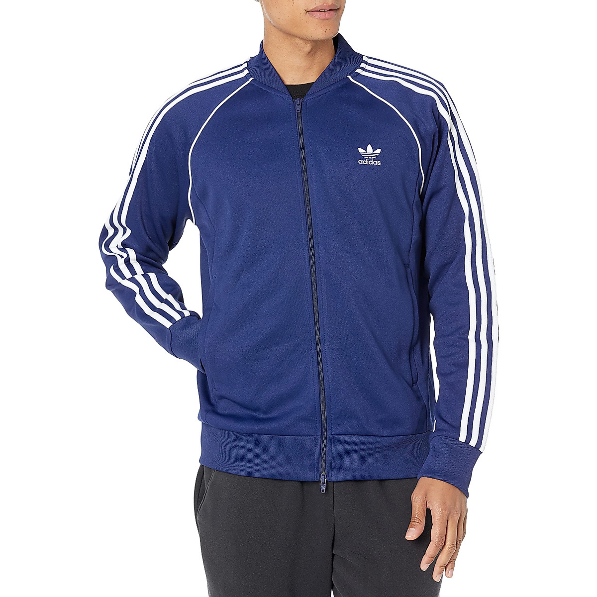 Adidas Originals Men's Adicolor Classics Primeblue Superstar Track Jacket, Night Sky/White, Medium