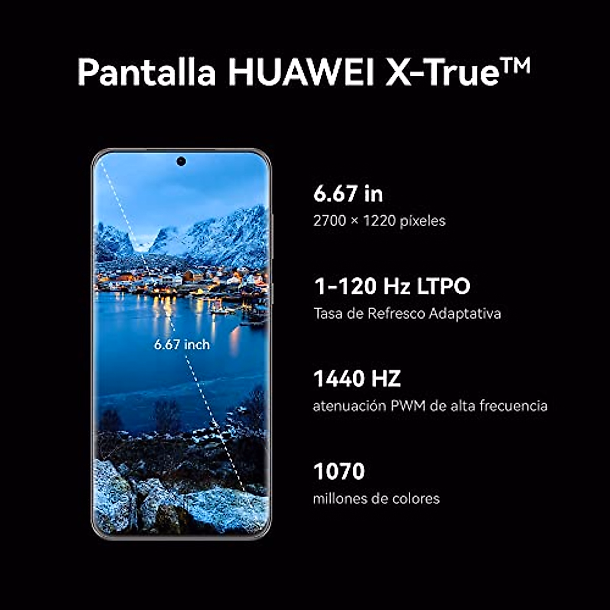 HUAWEI P60 Pro Dual SIM 12GB + 512GB Global Model MNA-LX9 Factory Unlocked (Black)