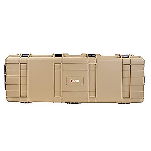 Eylar XXL 44 Inch Deep Heavy Transport Roller Gear, Camera, Tools, Equipment Hard Case Waterproof w/Foam Black (Tan)