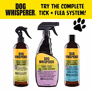 Yaya Organics Dog Whisperer Tick + Flea Home Treatment Spray, Proven Effective, Plant-Based (24 Ounces)