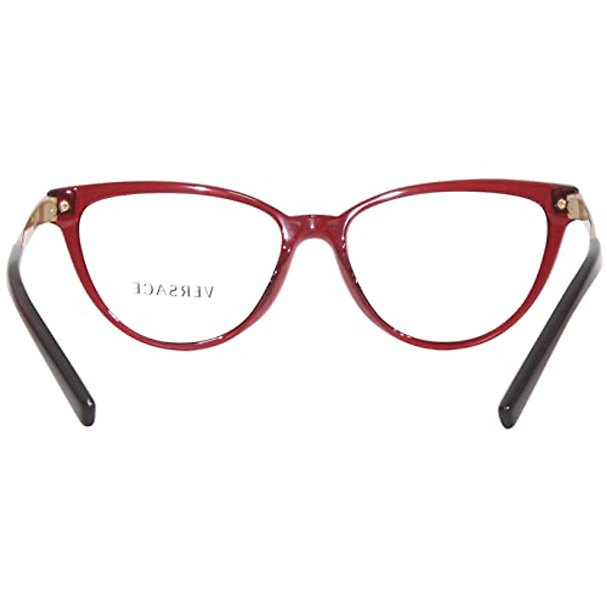 Versace VE3271-388 Eyeglass Fram TRANSPARENT RED W/DEMO LENS 54MM