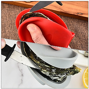 Hemoton 4pcs Silicone Oyster Clip Silicone Oyster Opener Clam Shucking Tools Oyster Shucker Oyster Shucking Tool Shellfish Opening Tool Oyster Shucking Hand Clip Oysters Shucking Tool