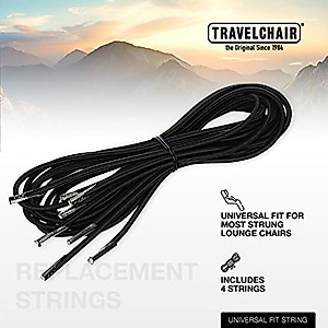 TravelChair Lounge Lizard Replacement Strings, Restring Most Lounge Chairs, Black, Small (2119STRBK)