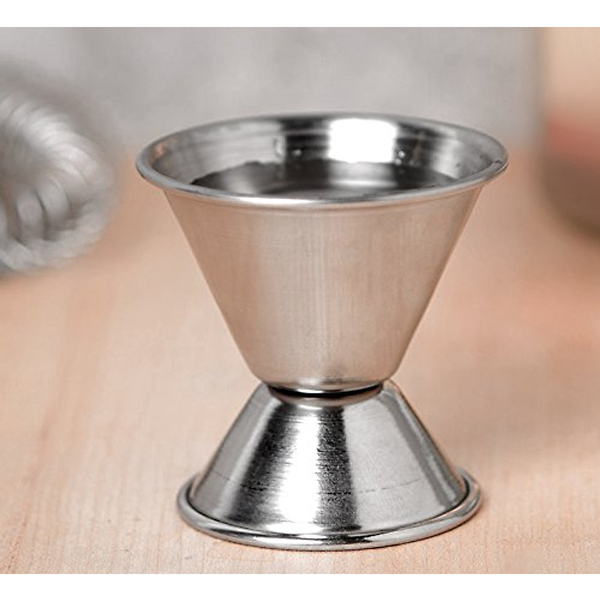 Tezzorio (6 Pack) Double 1/2 & 1 Oz Bar Jigger, Stainless Steel Cocktail Jiggers Pony Shot Measuring Liquor/Bartender Supplies